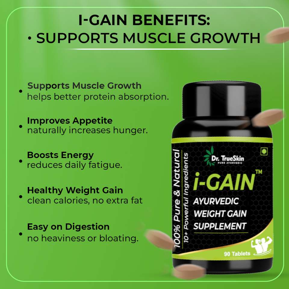 Dr.trueskin i-Gain Herbal Weight Gain Safe Natural Tablets 3Pcs i-Gain ...