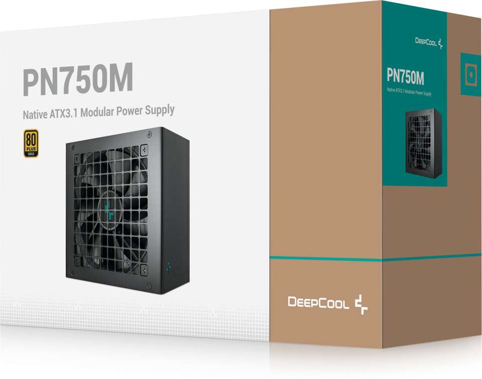 Deepcool PN750M 750W 80+ Gold ATX 3.1 Fully Modular Power Supply 750 ...