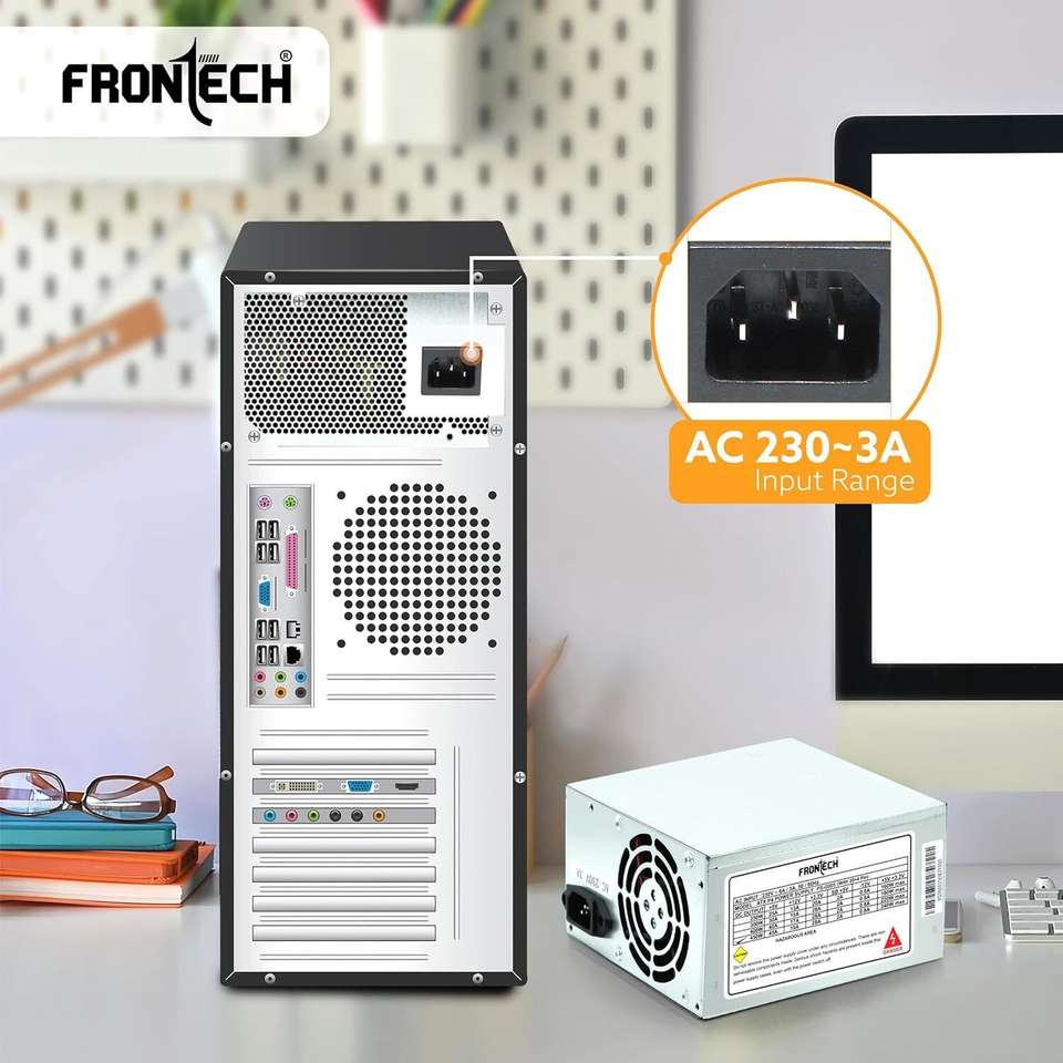 Frontech PS-0005 SMPS Compliant with ATX 12V, 20/24 Pin Power Supply ...