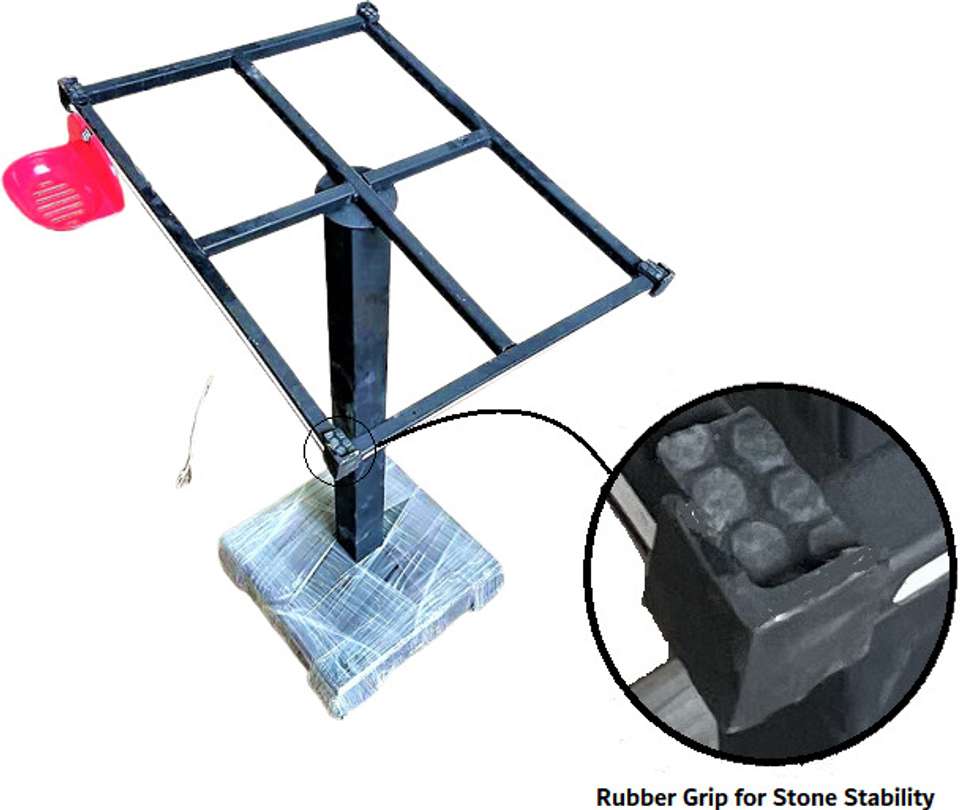 QBIC Portable Laundry Stone / Natural Washing Stone with iron stand ...