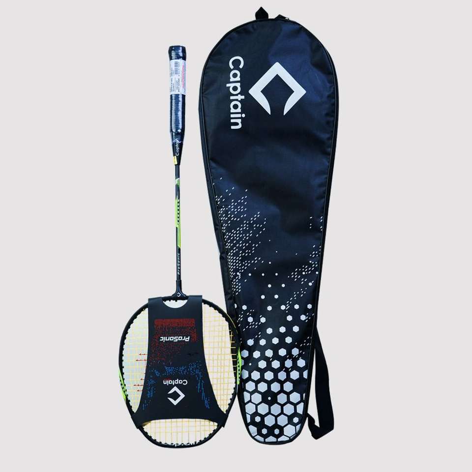 CAPTAIN PRO SONIC BADMINTON RACQUETS WITH FREE FULL COVER STRUNG FOR ...