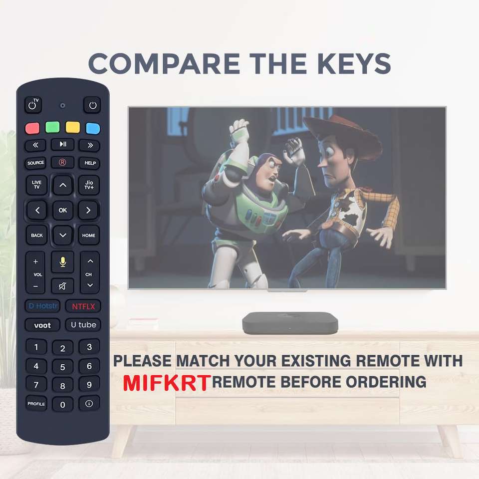 MIFKRT jio Fiber jio Setup Box Compatible with Bluetooth J.io Remote ...