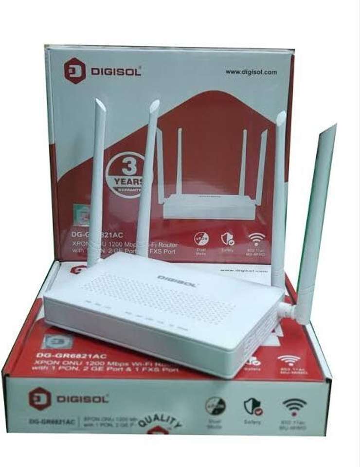 DIGISOL XPON ONU DG-GR6821AC with 1 PON, 2 GE Port & 1 FXS Port ...