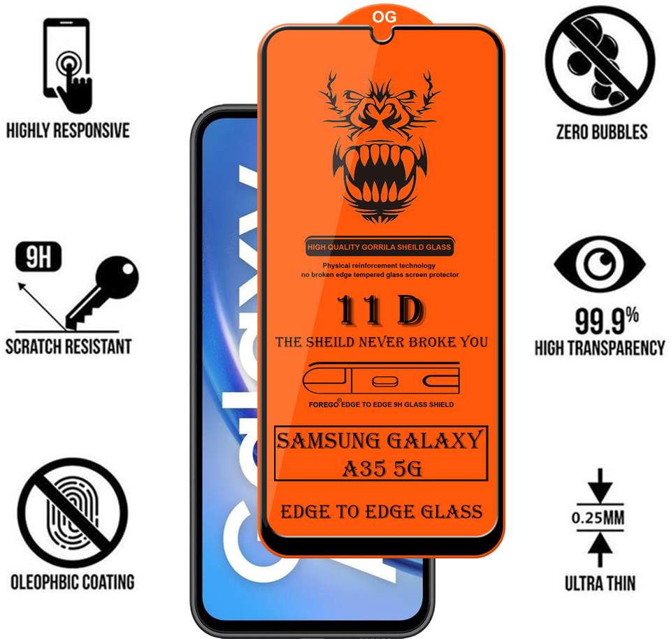 elevend Edge To Edge Tempered Glass for SAMSUNG Galaxy A34 5G - elevend ...