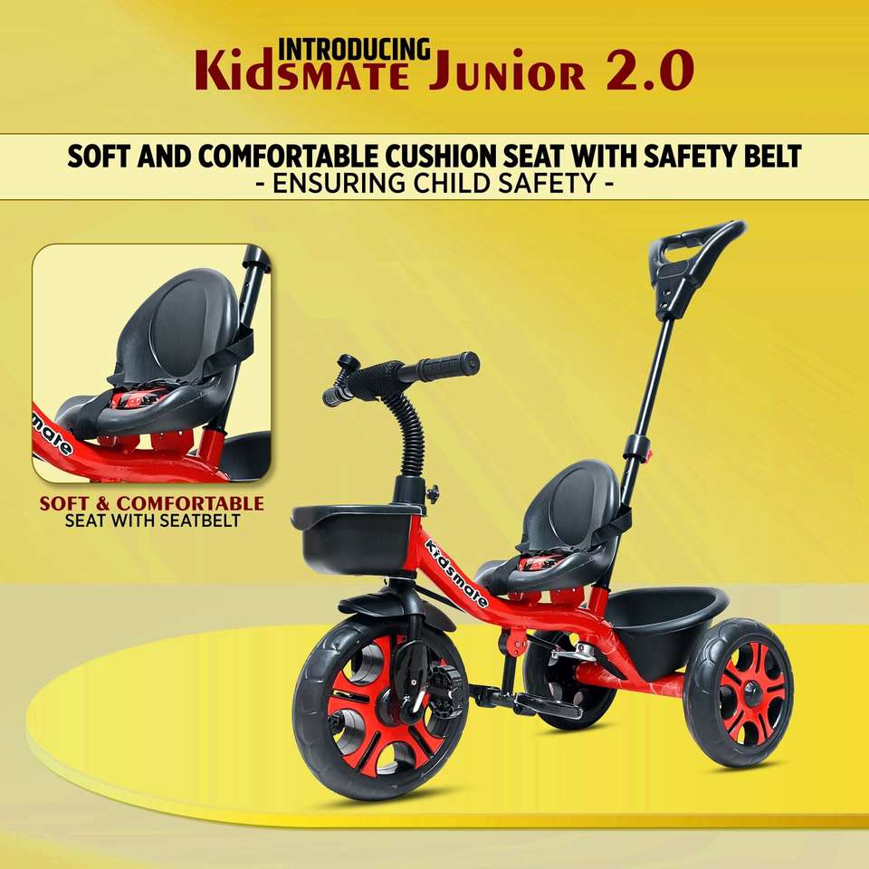 Kidsmate Junior 2.0 Kids Tricycle With Parental Control, Storage Basket ...