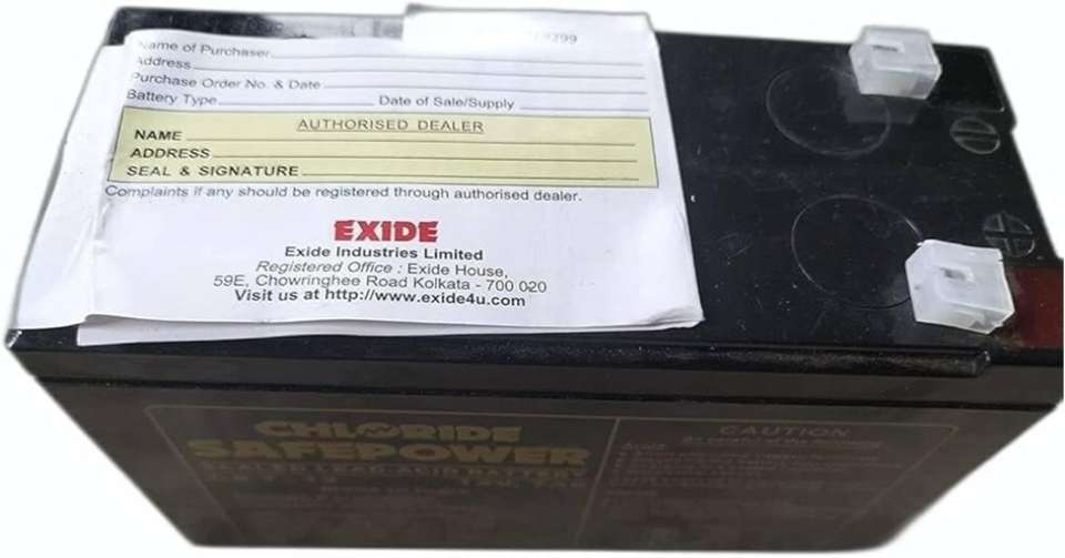 iMeasure Chloride Safe Powers Exide 12V 7AH Battery CS 7-12 SMF UPS ...