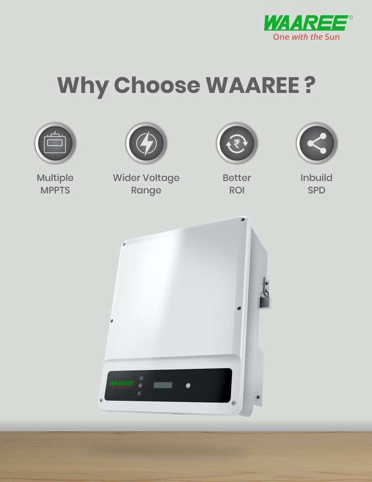 WAAREE 10kW Three Phase Solar On Grid Inverter MPPT Solar Charge ...