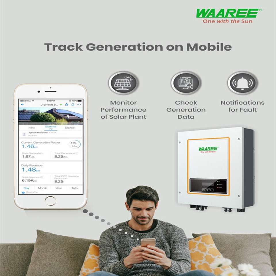 WAAREE 8kW Three Phase Solar On Grid Inverter MPPT Solar Charge ...