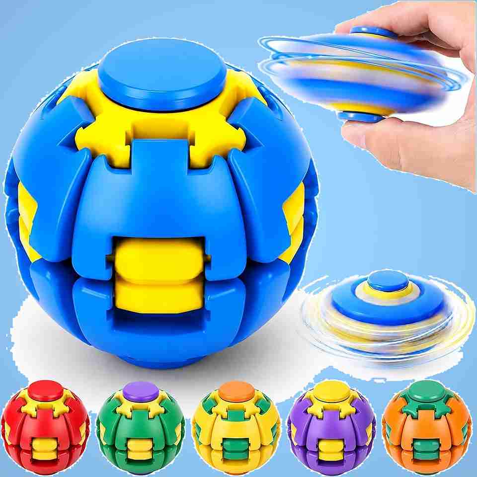 Jaaro 360 Degree Rotating Fidget Ball, Multicolour Fidget Spinner, Pack ...