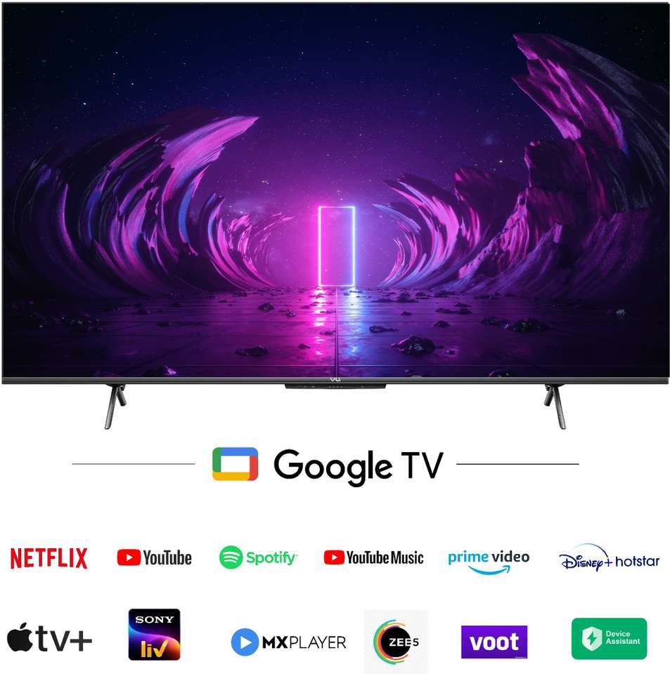 Vu GlLED 139 cm (55 inch) Ultra HD (4K) LED Smart Google TV with DJ ...