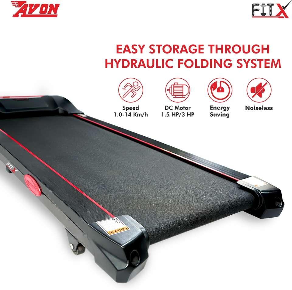 AVON Fitx, Motorized Treadmill, 3 HP Peak Multi with Power Incline ...