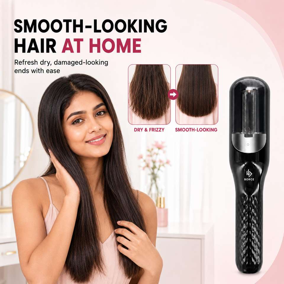 Borce Cordless Split End Hair Trimmer USB Rechargeable Hair Cutter ...