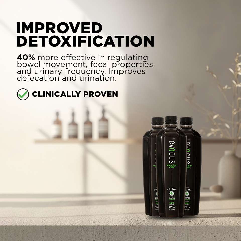 EVOCUS Black Water Alkaline Drink | Essential Minerals | 8+pH Mineral ...